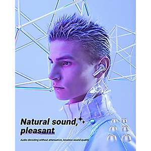 ACEFAST T8 Wireless Earphones Bluetooth 5.3 Headphones LED Power Display Mini Crystal in-Ear Earbuds with Wireless Charging Case Touch Control Built-in Mic Headphone for Sports Waterproof Earphone