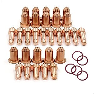 WeldingStop 249926 Electrode 249928 Tip O-Ring for Miller Spectrum 625 X-TREME Plasma Cutter XT40 Torch (249926, 249928, 249969)