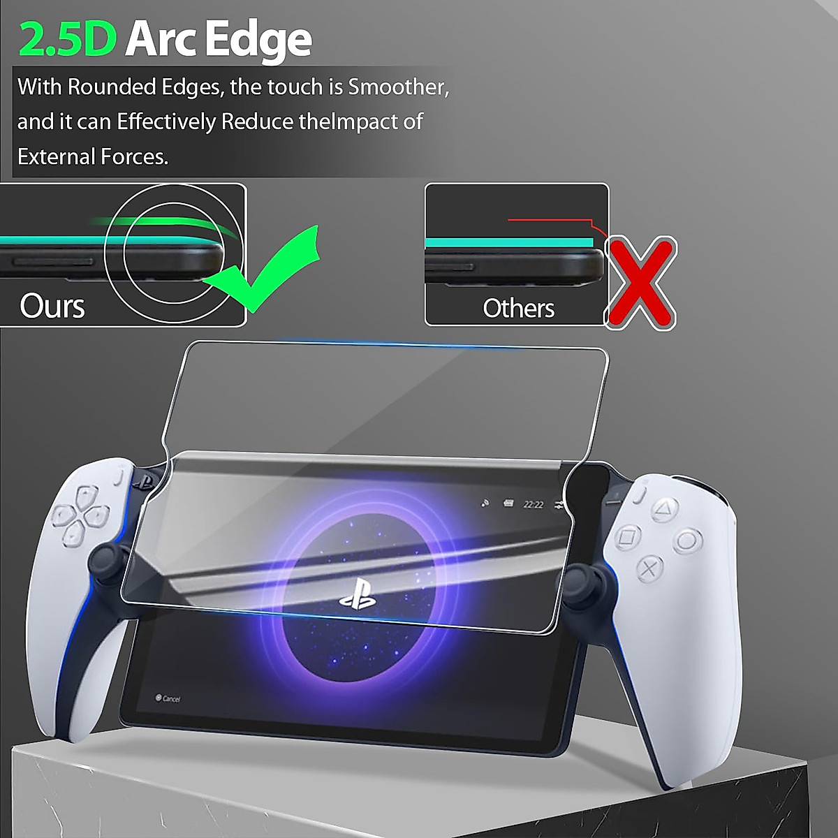 Ltezixal [2packs Screen Protector For Sony Playstation PS5 Portal 8 inch, Anti-Scratch, 9H Hardness,Touch Sensitive,Bubble Free Screen Protector for Sony Playstation PS5 Portal Handheld Game.