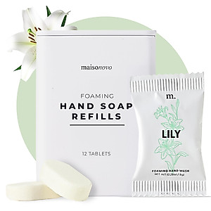 MaisoNovo 12-Pack Lily Scent Foaming Hand Soap Tablets