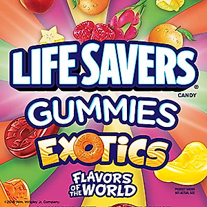 LIFE SAVERS Exotics Gummy Candy, 7 oz Bag