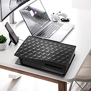 Face Plates Cover Skins Shell Panels for PS5 Disc Edition Console, Accessories for Playstation 5 Protective Faceplates (Cellular Black)