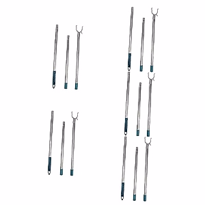 NOLITOY 5pcs stitching clothes rail curtain rod hooks outdoor tools outdoor window shade Clothes Drying Pole extended closet pole metal retriever rod Splicing Clothesline Pole Clothes Rod