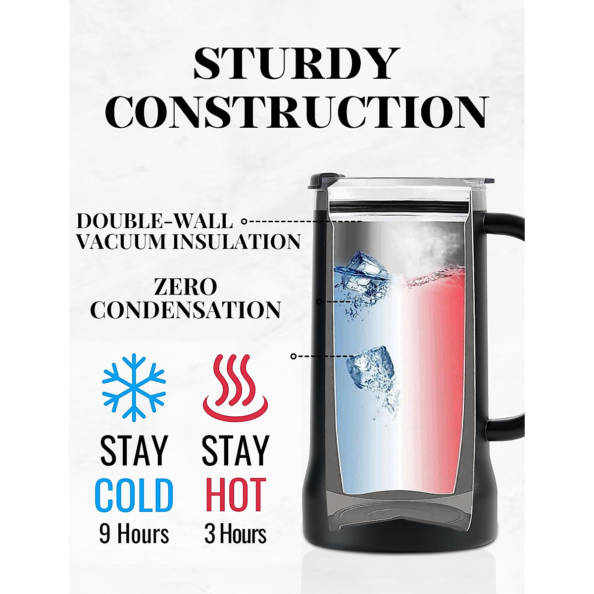 Onebttl Texas Gifts for Men Women, Texas Themed Souvenirs Travel Homesick Gift, Stainless Steel Beer Stein Tumbler, 24oz Beer Mug with Lid