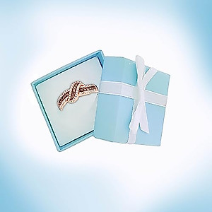 1/2 CTTW Sterling Silver White & Brown diamond ring