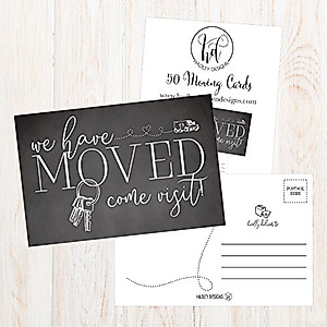 Set of 50 We've Moved Postcards, Change of New Address Moving Announcements, House Warming Gifts, Weve Moved Cards, We Have Just Moved Note Cards, Pack of Real Estate Home Postcard Announcement