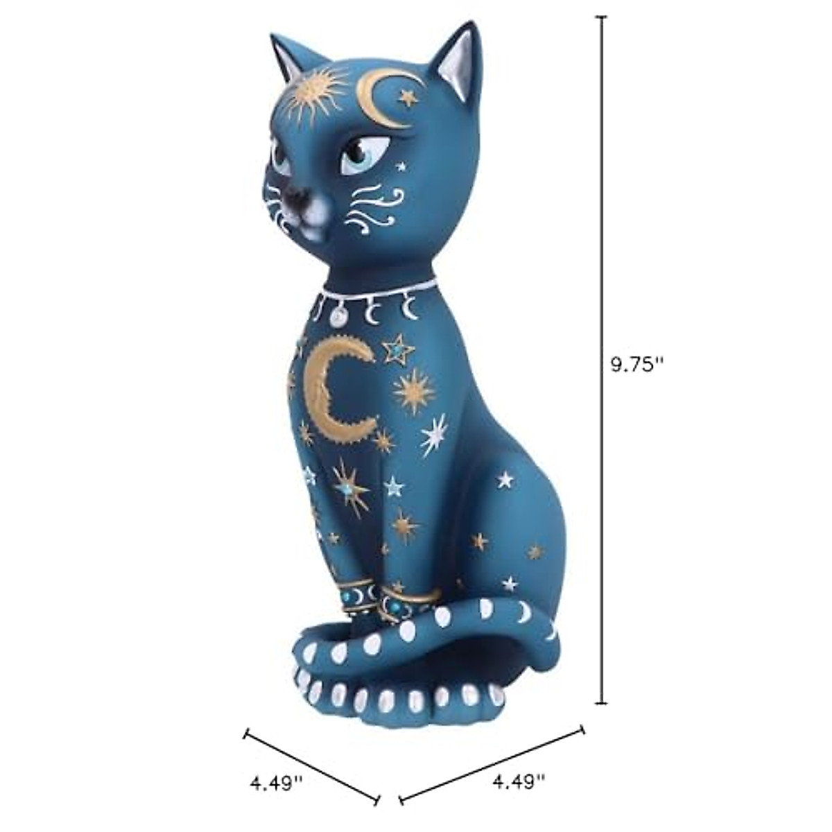 Nemesis Now Celestial Kitty 26cm, Resin, Blue, Celestial Cat Figurine, Kitty Figurine, Spiritual Gift, Cast in The Finest Resin, Expertly Hand-Painted