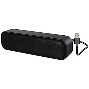 ZETIY Updated Computer Speaker, USB Powered Speaker for Desktop,Windows PC,Mac. Portable Mini Sound bar-Plug and Play with Volume Control and Mute Button (USB-C to USB Adapter Included)