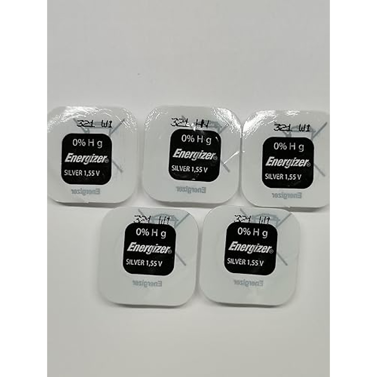 Energizer 321 Button Cell Silver Oxide SR616SW Watch Battery Pack of 5 Batteries