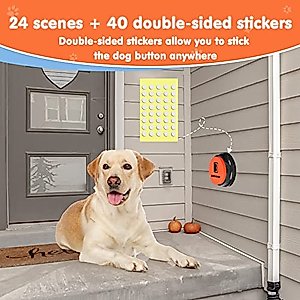 DCIAER Dog Buttons for Communication,Talking Buttons for Dogs,6 Recordable Sound Buttons + 24 Scene Patterns + 1 Dog Button Mat+ 12 AAA Batteries，30 Seconds Dog Buttons for Pet Sound Training Toy