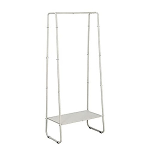 SunnyPoint Freestanding Clothes Garment Rack, Organizer Closet (WHT)