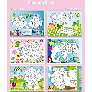 Lizipai Crystal Mosaic Sticker Painting Kids Children Kindergarten Educational DIY Crafts Toys -10 Different