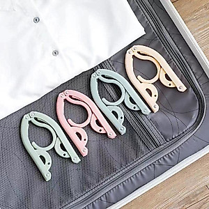 RZJZGZ 12Pcs Travel Hangers Folding Hangers Portable Clothes Hangers Foldable, Non-Slip, Lightweight for Home and Travel