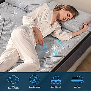 DIGLANT Full Mattress, 14Inch Gel Memory Foam & 7-Zone Pocket Spring Full Size Mattress, Medium Plush Hybrid Mattress in Box for Motion Isolation,Pressure Relief,CertiPUR-US, 54 * 75