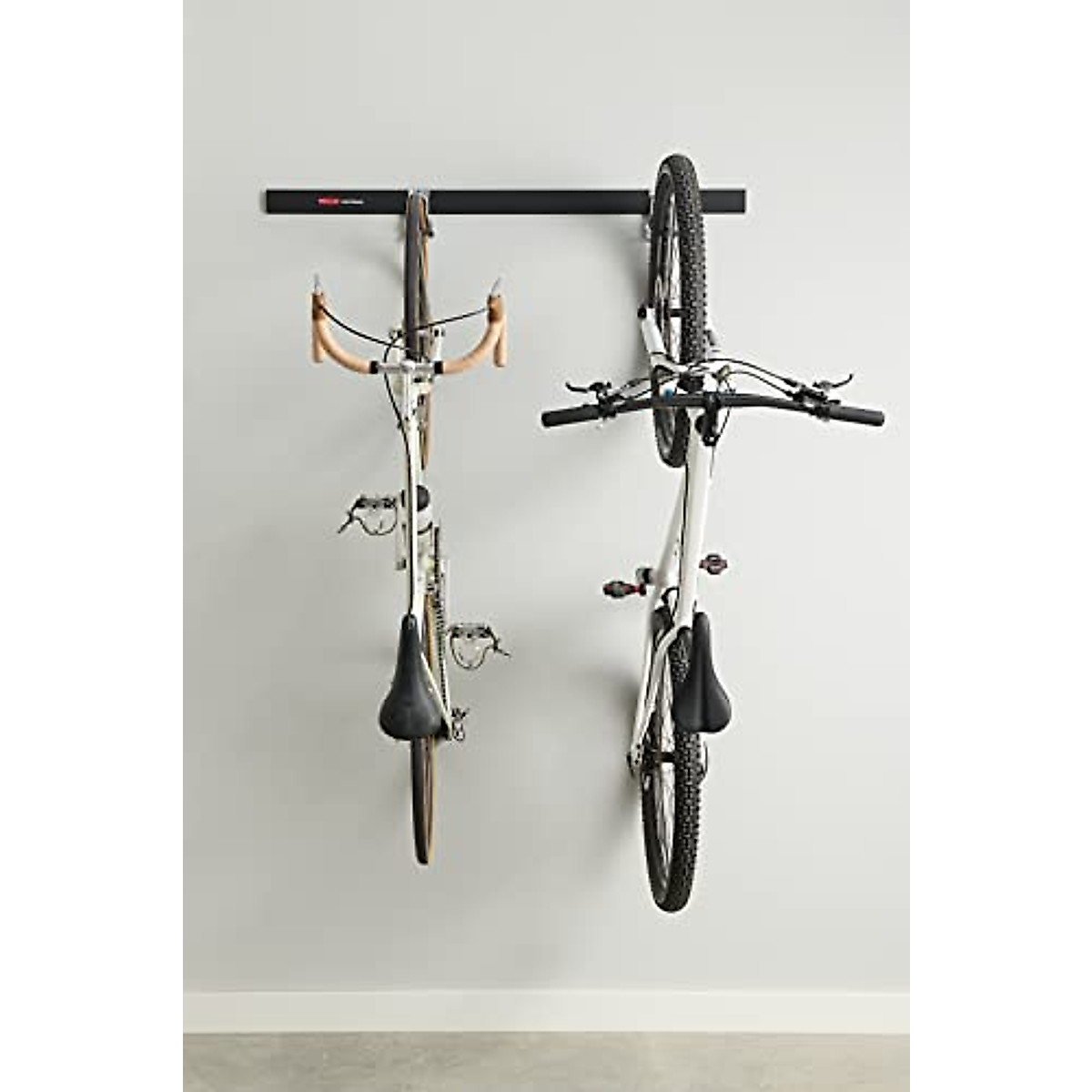 Rubbermaid FastTrack Garage Storage Bike Storage Kit, 3 Piece, All in One Rail Hook Kit Organizer, Heavy Duty Organization for Home/Garage/Wall/Shed