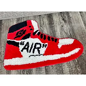 LUXAPE Sneaker Rug - Handmade & Premium- 30in (75cm) - Hypebeast Rug - Hypebeast Room Decor - Living Room, Bedroom, Children Room, Door mat - Aesthetic Room Decor - Luxape Rug (Luxape-7)