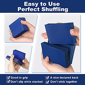 Blue MTG Card Sleeves 200 Pack, Standard Card Sleeves Sturdy MTG Sleeves Matte Back Finish, Perfect Shuffling - Protect All Your Trading Cards Collectible Cards by Fabmaker, Never Tear