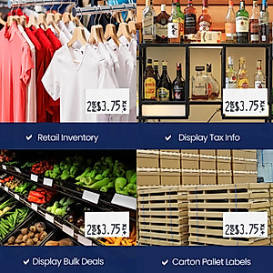 White Pricing Labels for Monarch 1131 Price Gun - 1 Sleeve, 20,000 Blank Marking Labels - with Ink Roll Included
