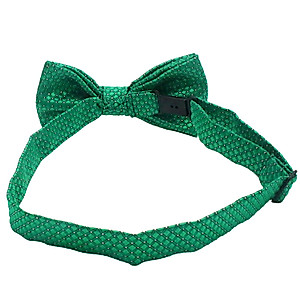 YOY Handcrafted Adorable Pet Bow Ties - 6-Pack Adjustable Neck Tie 10"-17" Polka Dots Bowties Dog Collar Neckties Kitty Puppy Grooming Accessories for Doggy Cat, 6 Colors