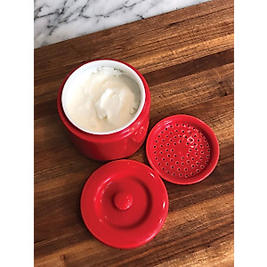 Fox Run Grease Container, 5 x 5 x 5.5 inches, Red