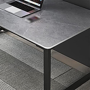 sgzyl Rock Slab Computer Desk Desk Gaming Table Large Desk Writing Desk Meeting Negotiation Table (Color : D, Size : 120 * 60 * 75CM)