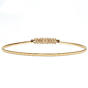 E-Clover Womens Fashion Metal Stretch Waist Skinny Belt Waistband (Style7)