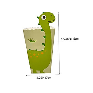 LABRIMP 24pcs Popcorn Mini Treat Bags Disposable Containers Mini Paper Bags Movie Party Decorations Popcorn Treat Bags Dinosaur Popcorn Box Convenient Popcorn Bag Individual Popcorn Bags