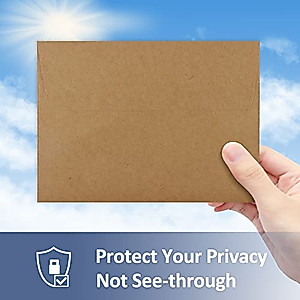 ValBox 200 Qty A7 Invitation Envelopes 5 x 7, 120GSM Brown Kraft Paper Envelopes for 5x7 Cards, Self Seal, Weddings, Invitations, Baby Shower, Stationery, Office, 5.25 x 7.25 Inches