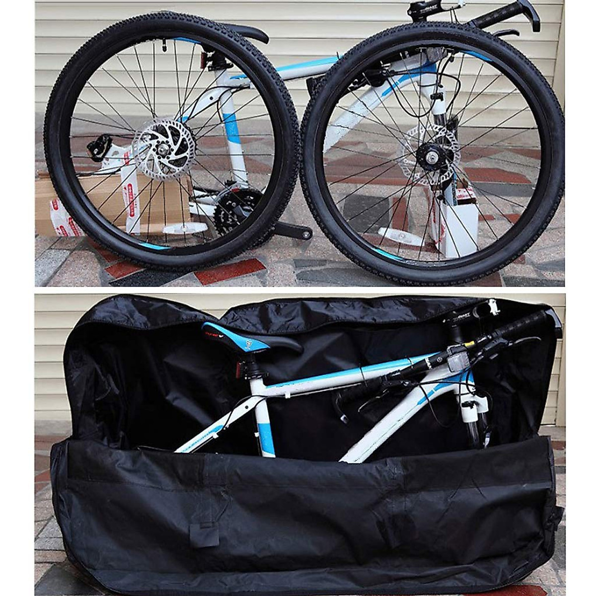 DYNWAVE Loading Travel Transport Bag Case for 26"-29" Bikes - Mountain Road Bikes, Folding Bikes, Carrier Storage Sack for Train Air Travel