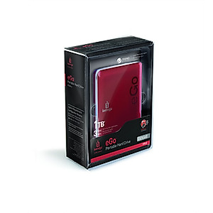 Iomega eGo Compact Edition USB 2.0 1TB Portable External Hard Drive 34882 (Ruby Red)