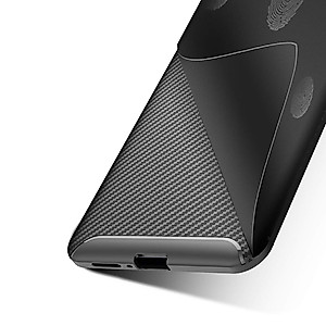 Oppo case for Oppo Reno2 Carbon Fiber Texture Shockproof TPU Case(Black) (Color : Brown)