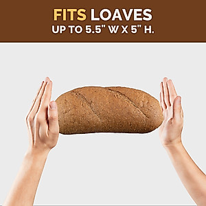 Luxury Bamboo Bread Slicer with Knife - 3 Slice Thickness, Foldable Compact Cutting Guide with Crumb Tray, Stainless Steel Bread Knife for Homemade Bread, Cake, Bagels 5.5” Wide x 5” Tall