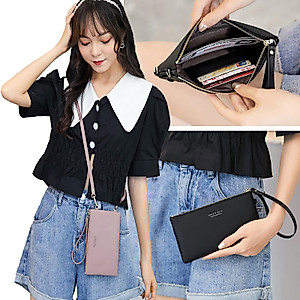 Aeeque Crossbody Cell Phone Purse Bag for Women, Black