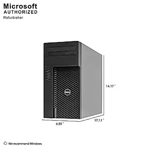 DELL Precision T1700 Tower Workstation Intel i7 i7-4770 3.40 G,16G,512G SSD+3T,Radeon HD 4650 1G VC,DVD,WiFi,HDMI,DP Port,VGA,BT 4.0,W10P64 (Renewed)-Support-English/Spanish']