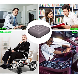 YITONGXXSUN Adult Booster Seat Cushion/Car Cushions for ShortPeople/Effectively Increase The Field of View by 12cm/4.7in,Back Fatigue Relief Chair Cushion Angle Lift Big Cushion/Grey