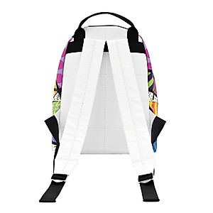 BRITTO Romero Vegan Leather Small Backpack, Colorful Landscape