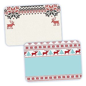 Avery Ugly Sweater Name Tags, Christmas Gift Tags, Party Favors, No Lift, No Curl, Handwrite Only, 36 Name Tags