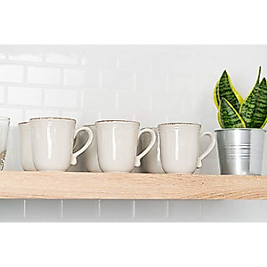 10 Strawberry Street Oxford Dinnerware Set, 24 Pc, Cream