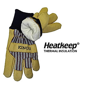 Kinco - Premium Leather Work and Ski Gloves, Heatkeep Insulation, (1927KW)