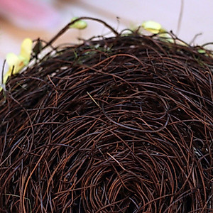 aporake Easter Bunny Statue, Standing Straw Rabbit, Simulation Bunny Garden Decor, Hand-Woven Straw Animal Figurine Festival Home Ornament (#11)