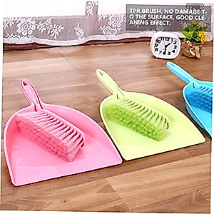 COLLBATH 2pcs Mini Broom Dustpan Set Keyboard Cleaning Tool Dust Pan and Brush Small Broom Brush Mini Tools Mini Brush Bed Broom Household Brooms Cleaning Tools Desktop Broom Plastic