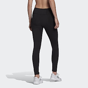 adidas womens Loungewear Essentials High-waisted Logo Leggings Tights, Black/White, 3X US