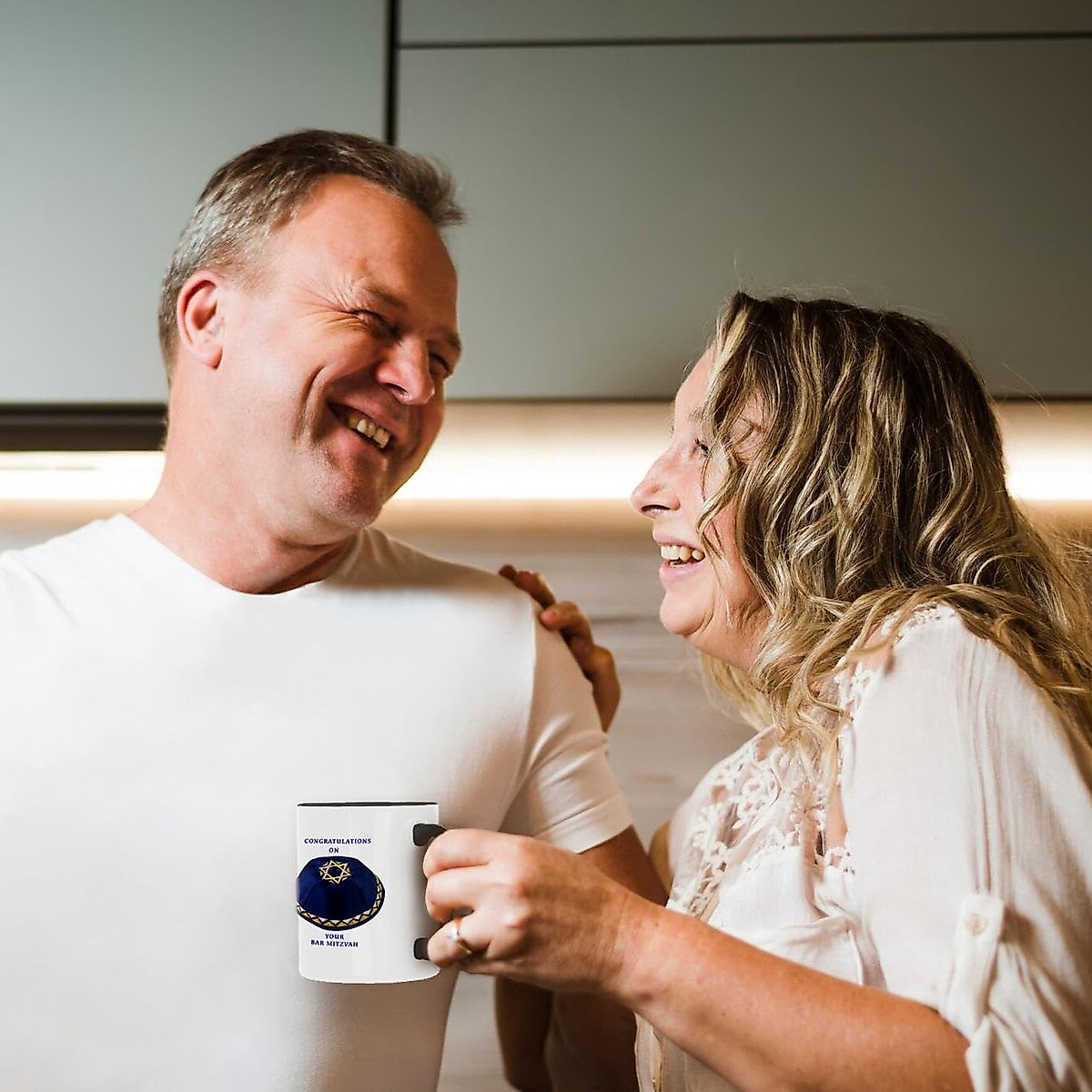 3dRose mug_62233_4 "Bar Mitzvah Boy" Two Tone Black Mug, 11 oz, Multicolor