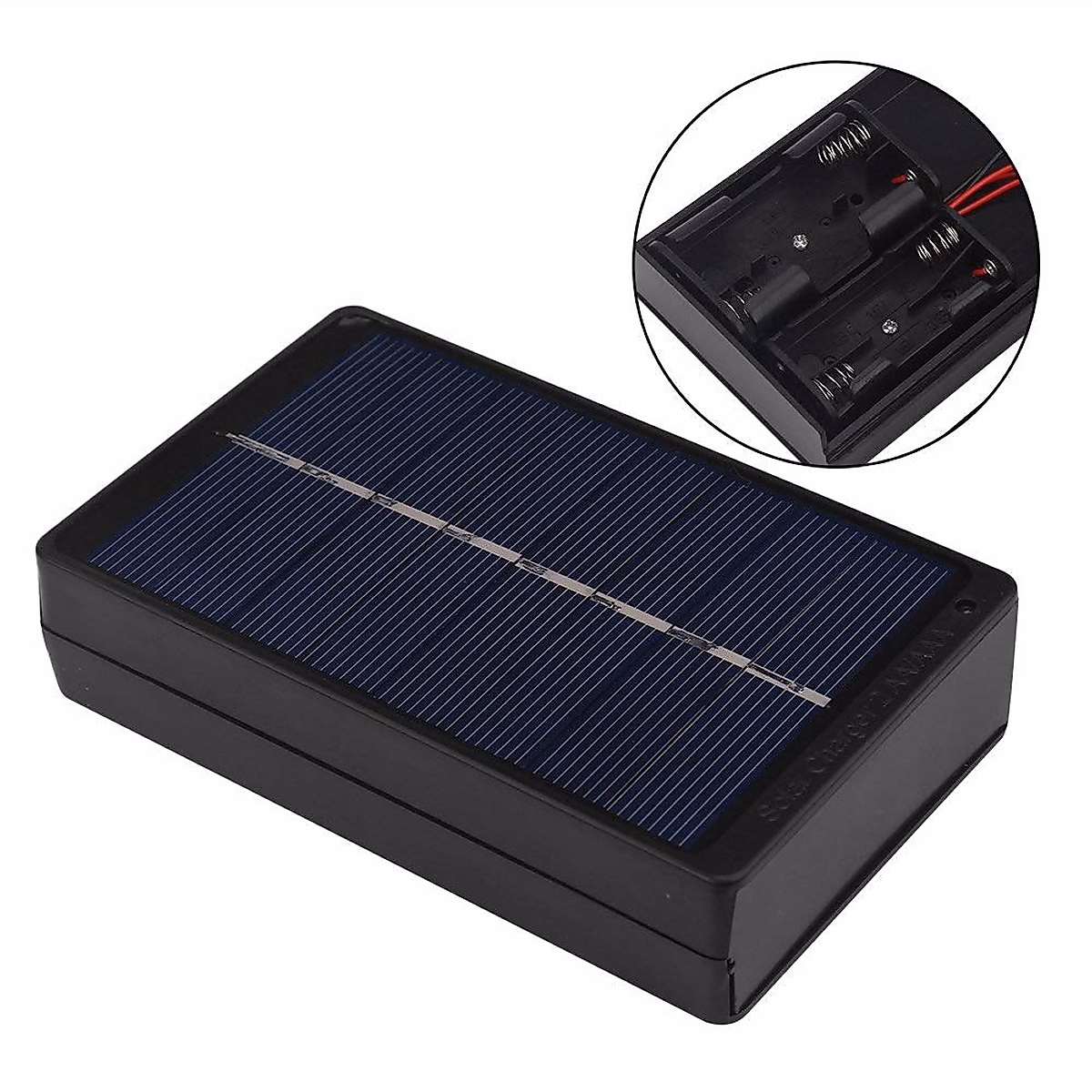 Solar Aa AAA Battery Charger Charging Box 1W 4V Portable Solar Battery Charger for Aa and AAA Batteries Black Solar Battery Charger for Aa Batteries Bank