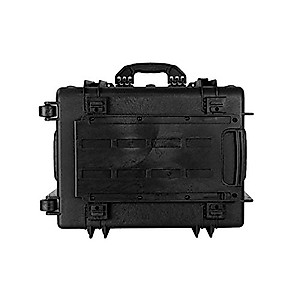 Monoprice Weatherproof / Shockproof Hard Case with Wheels - Black IP67 level dust and water protection up to 1 meter depth with Customizable Foam, 26" x 20" x 14"