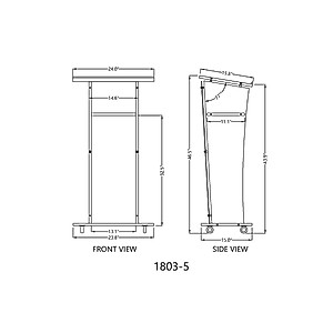 FixtureDisplays® Wood Podium with Frost Acrylic Front Panel, 46.5" Tall Pulpit Lectern with Pray Hand Decor, Easy Assembly Required 1803-5+12152