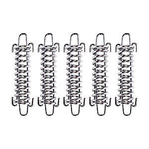 LIOOBO 5Pcs Tent Fixed Buckle Wind Rope Buckle Steel Fixed Buckle Tent Wind Spring for Camping Hiking