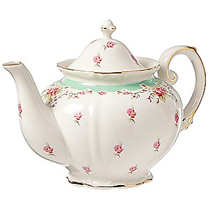 Gracie China by Coastline Imports Green 5-Cup Gracie China Vintage Rose Porcelain Teapot