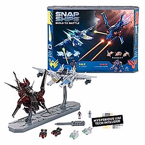 Snap Ships Wasp/Falx Battle Model Set - Construction Toy for Custom Building and Battle Play - Ages 8+