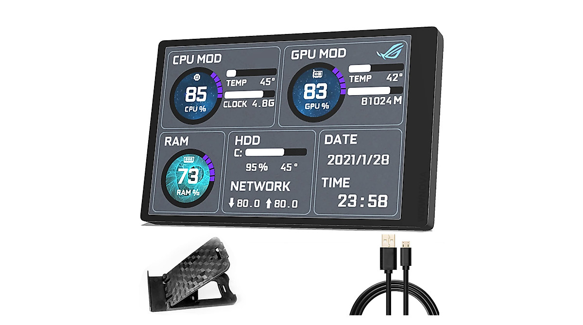 WOWNOVA Computer Temp Monitor - Smart PC Temperature Display